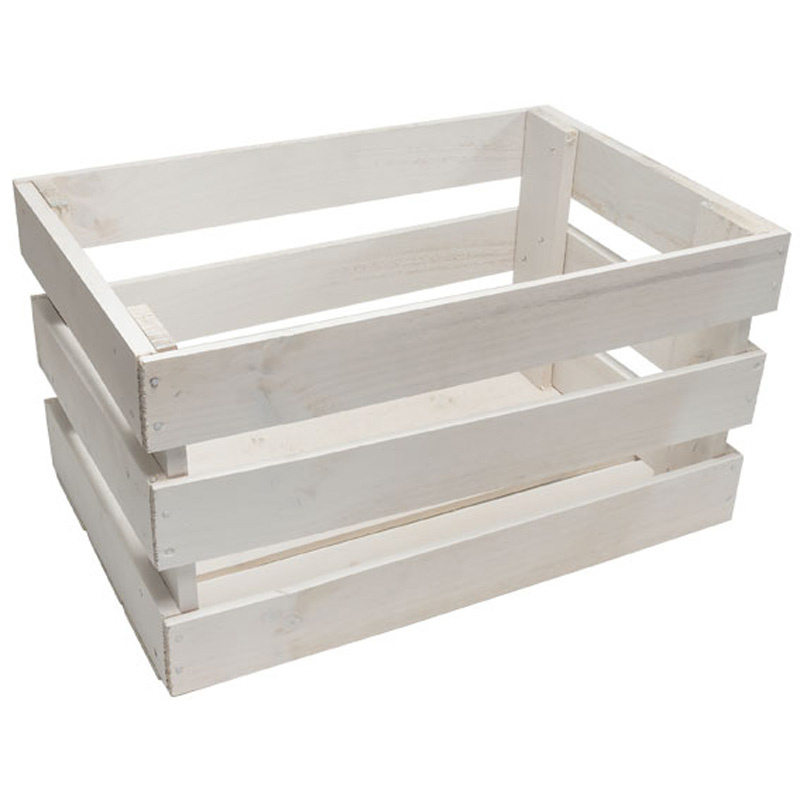 Large Wooden Open Crate - Black - Fresh Produce Displays