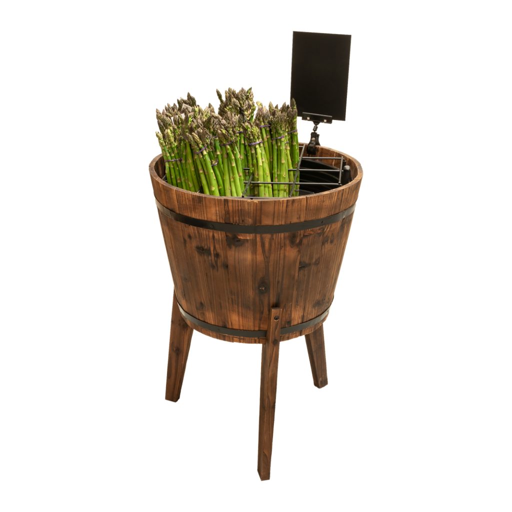 Wooden Barrel Legs Dark Stain - Fresh Produce Displays