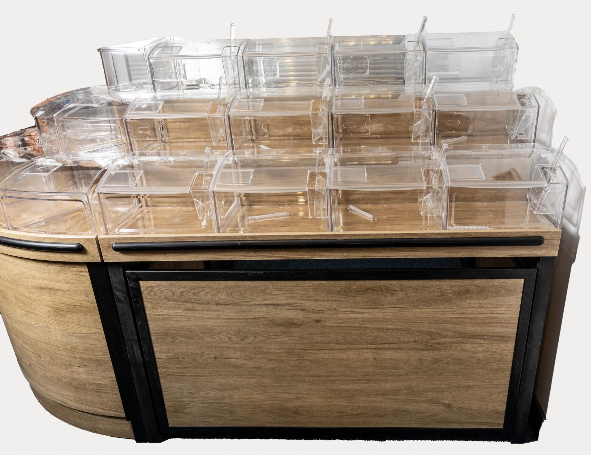 Straight Stepped Bulk Tub Cabinet - Fresh Produce Displays
