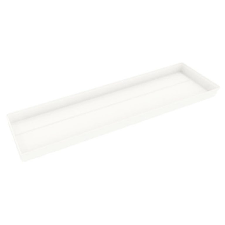 Extra Long Rectangular Tray, No Lip - White - Fresh Produce Displays