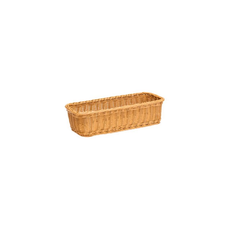 Narrow Rectangular Food-Grade Polywicker Basket