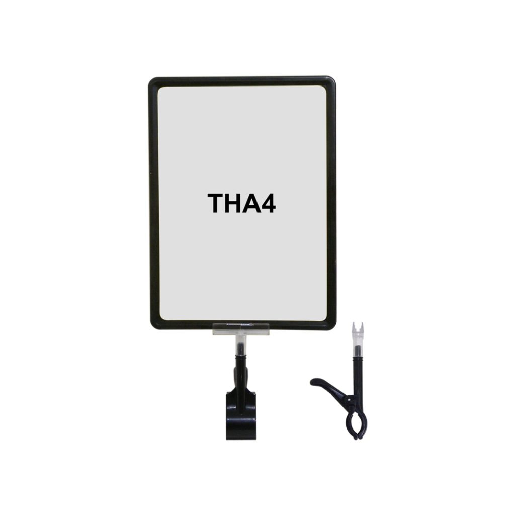 Black A4 Frame with Ticket Clamp - Fresh Produce Displays