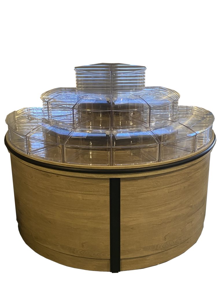 Bulk Tub System semi circle with Tubs - Fresh Produce Displays